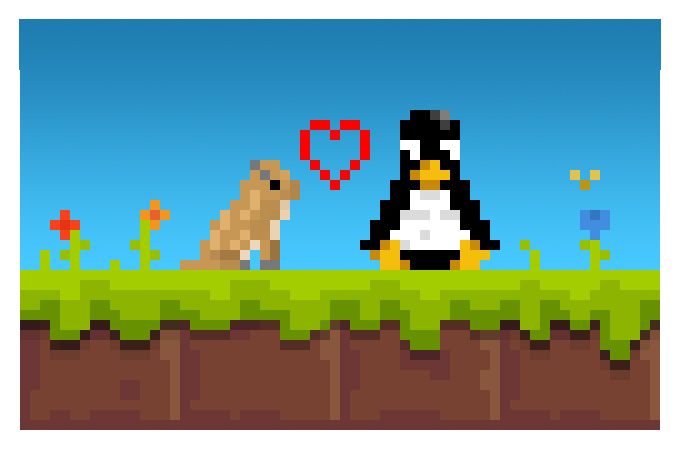 [OC][CC] We love Linux : r/PixelArt